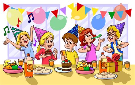 Cartaz De Festa Infantil Dos Desenhos Animados Doces De Mesa Grande