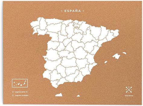 Mapa de España por provincias y comunidades para imprimir o rellenar