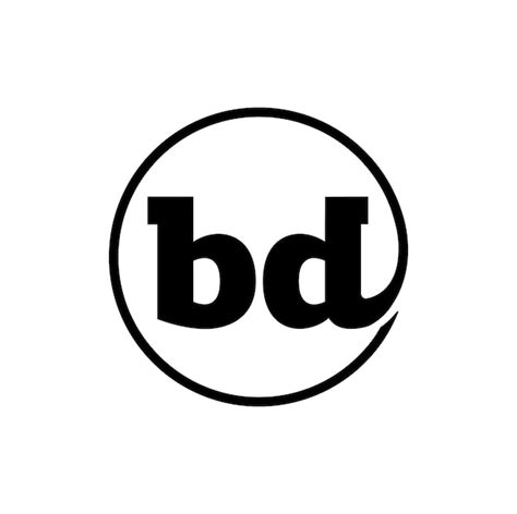 Monograma De Letras Iniciales De La Empresa Bd Logotipo De Letras Bd