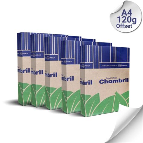 Papel Offset Sulfite 120g A4 1000 Folhas Chambril Shopee Brasil