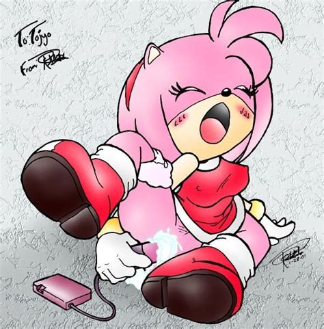 Rule 34 Amy Rose Anthro Beige Skin Color Female Female Only Fur Furry Hedgehog Masturbation
