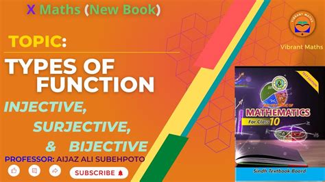 types of function injective surjective and bijective class x vibrant maths aijaz ali
