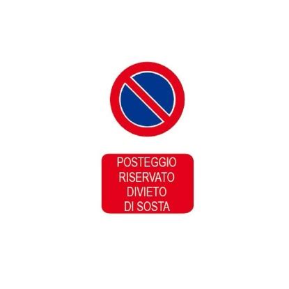 EcoTarga Posteggio Riservato Divieto Di Sosta 20 X 30 Cm OBI