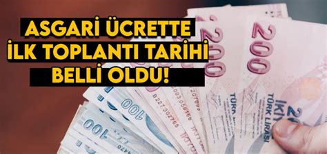 Asgari ücrette ilk toplantı tarihi belli oldu İşte detaylar