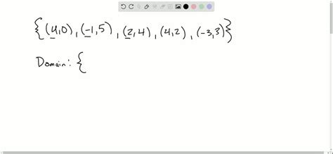solved state the domain and range of each relation { 4 0 1 5 2 4 4 2 3 3 }