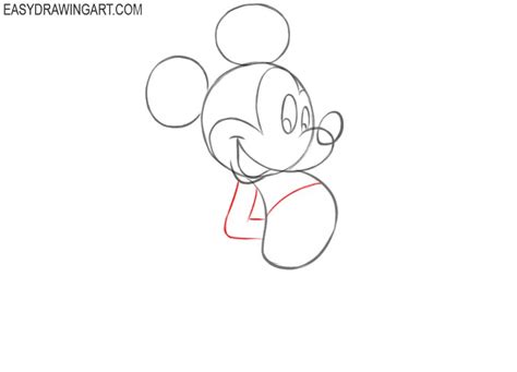 How To Draw Mickey Mouse Easy Drawing Art