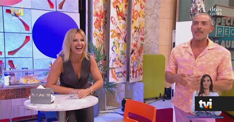 Cristina Ferreira prega susto a Cláudio Ramos em direto Dois às 10 TVI