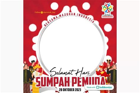 17 Link Twibbon Hari Sumpah Pemuda 2023 Ke 95 Tahun Ramaikan Dengan