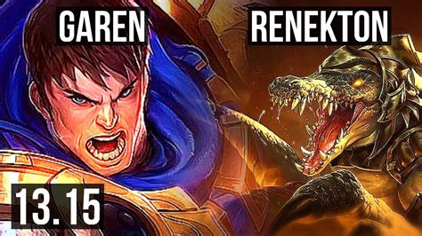 GAREN Vs RENEKTON TOP 10 0 4 3 1M Mastery Legendary 700 Games
