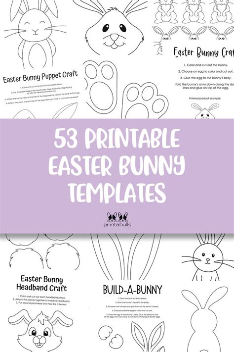 Easter Bunny Templates Outlines Free Pages Printabulls