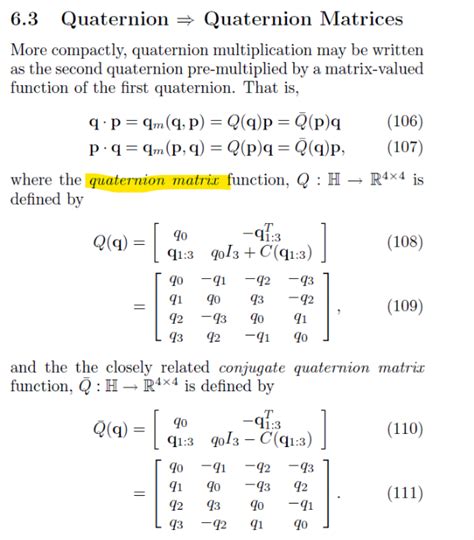 add quaternion matrices and quaternion rates matrices · issue 113 · moble quaternion · github
