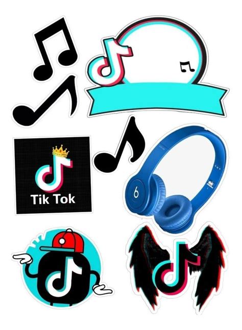 Topo Topper De Bolo Tik Tok Ja No Palito Personalizado Mercado Livre