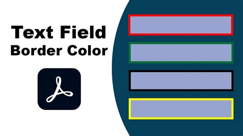 How To Change Text Field Border Color In PDF Using Adobe Acrobat Pro