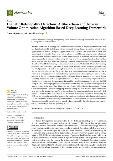 pdf diabetic retinopathy detection a blockchain and african vulture optimization algorithm