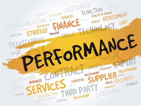 PERFORMANCE Word Cloud Stock Vector Colourbox