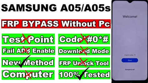 Samsung Galaxy A05 A05s FRP Bypass Without Pc No FRP Unlock Tool No