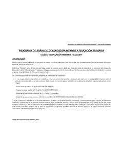 programa de tránsito de educacion infantil a primaria programa de tr
