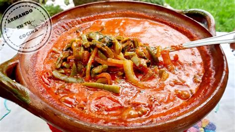 Receta De Nopales Guisados En Salsa Roja Receta Creativa