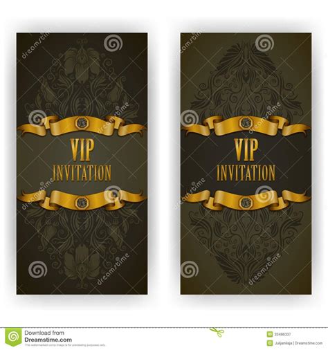 Plantilla Elegante Para La Invitación Del Lujo Del Vip Ilustración del