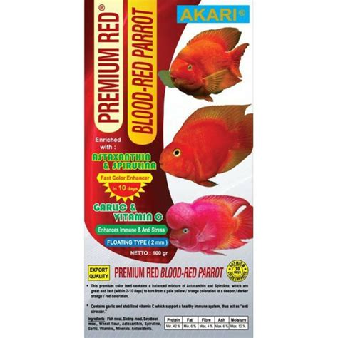 Jual Akari Premium Red Blood Parrot 100 Gr Pelet 2 Mm Shopee Indonesia