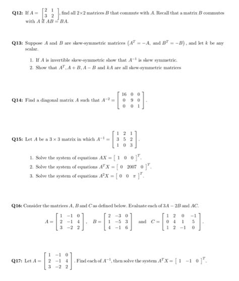 solved 2 1 q12 if a find all 2x2 matrices b that commute