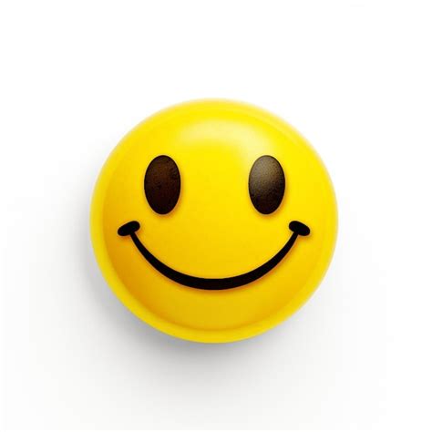 Emoticono Sonriente Sobre Fondo Blanco Concepto Creativo M Nimo Foto