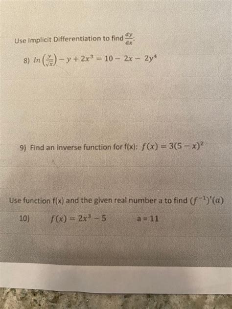 solved use implicit differentiation to find 8 in y