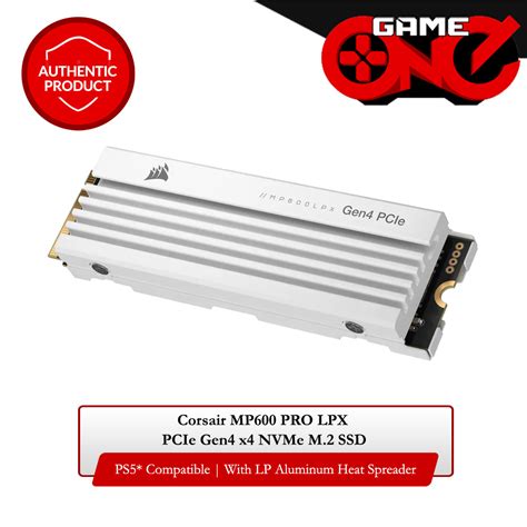 Corsair MP600 PRO LPX 2TB PCIe Gen 4x4 NVMe M 2 SSD PS5 Compatible