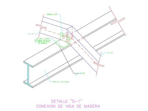 Conexi N De Vigas En Autocad Descargar Cad Kb Bibliocad