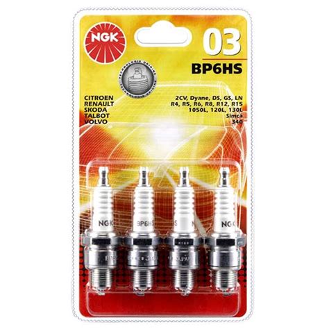 4 Bougies D Allumage NGK BP6HS Norauto