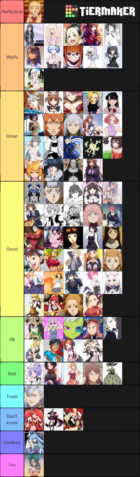 Best Girl Tier List Community Rankings Tiermaker