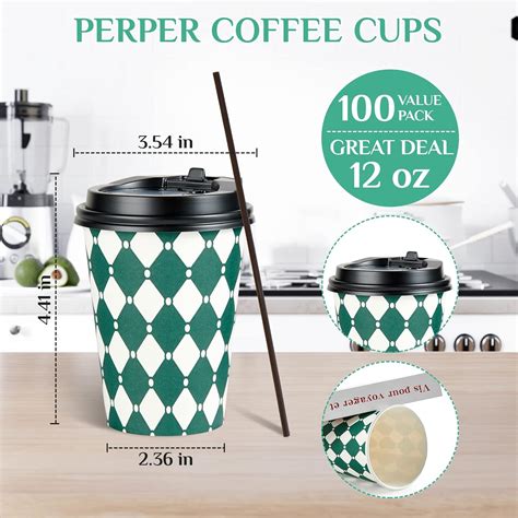 LITOPAK 100 Pack 12 Oz Paper Coffee Cup Disposable India Ubuy