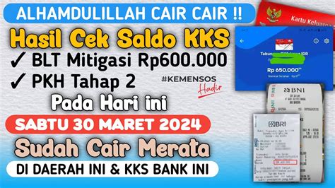 ALHAMDULILLAH BUKTI NYATA HASIL CEK SALDO BLT MITIGASI PKH TAHAP 2