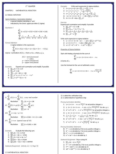 mathematical induction and binomial theorem pdf summation elementary mathematics