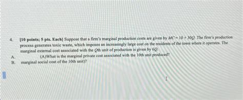 solved 4 [10 points 5 pts each] suppose that a firm s