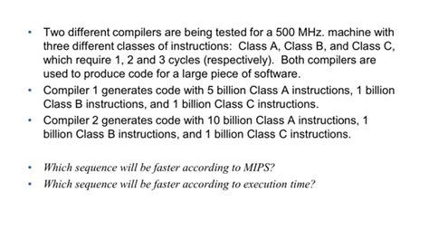 Solved Two Different Compilers Are Being Tested For A Chegg