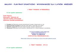 maluchy plan pracy dydaktyczno wychowawczej dla 3 latków