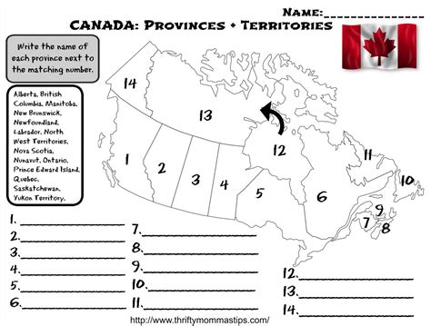 Canada Map Provinces And Capitals