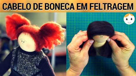 Como fazer cabelo para boneca de pano de lã na técnica de feltragem