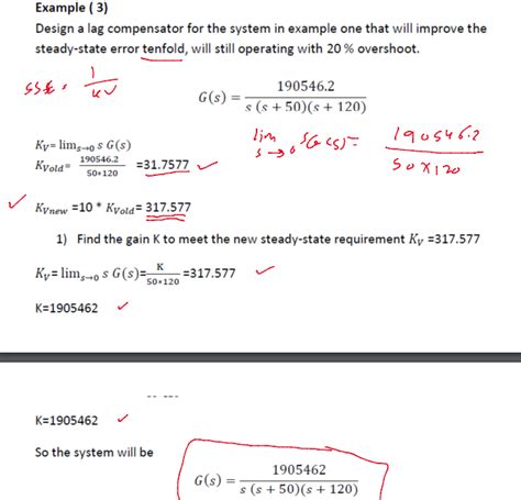 Solved Example Design A Lag Compensator For The System Chegg