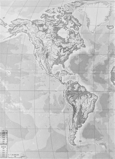 Mapa de América para imprimir Político Físico Mudo Con nombres