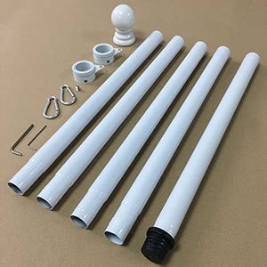 Amazon Bonwin White Flag Pole Kit For Outside House Ft