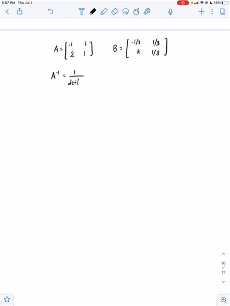 solved find the value of the constant k such that b a 1 a [ 1 1 2 1 ] b [ 1 3 1 3 k