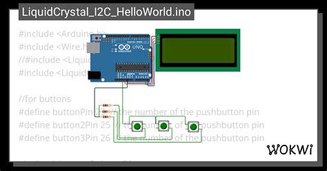 LiquidCrystal I2C HelloWorld Ino Copy Wokwi ESP32 STM32 Arduino