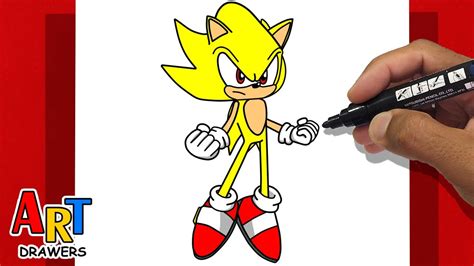 Sonic How To Draw Super Sonicthe Hedgehog Tutorial Youtube