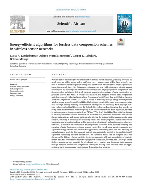 pdf energy efficient algorithms for lossless data compression schemes in wireless sensor networks