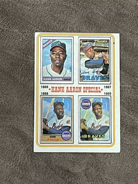 Topps Hank Aaron Special Ex Nm Hof Atlanta Braves