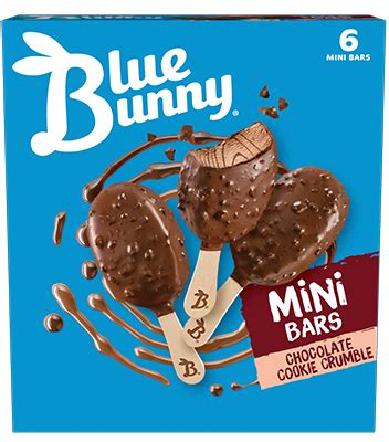 Mini Bars Chocolate Cookie Crumble Blue Bunny