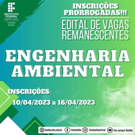 Ifes on Twitter Mais uma chance para começar seu curso de Engenharia