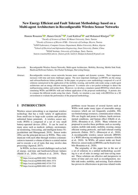 pdf new energy efficient and fault tolerant methodology based on a multi agent architecture in